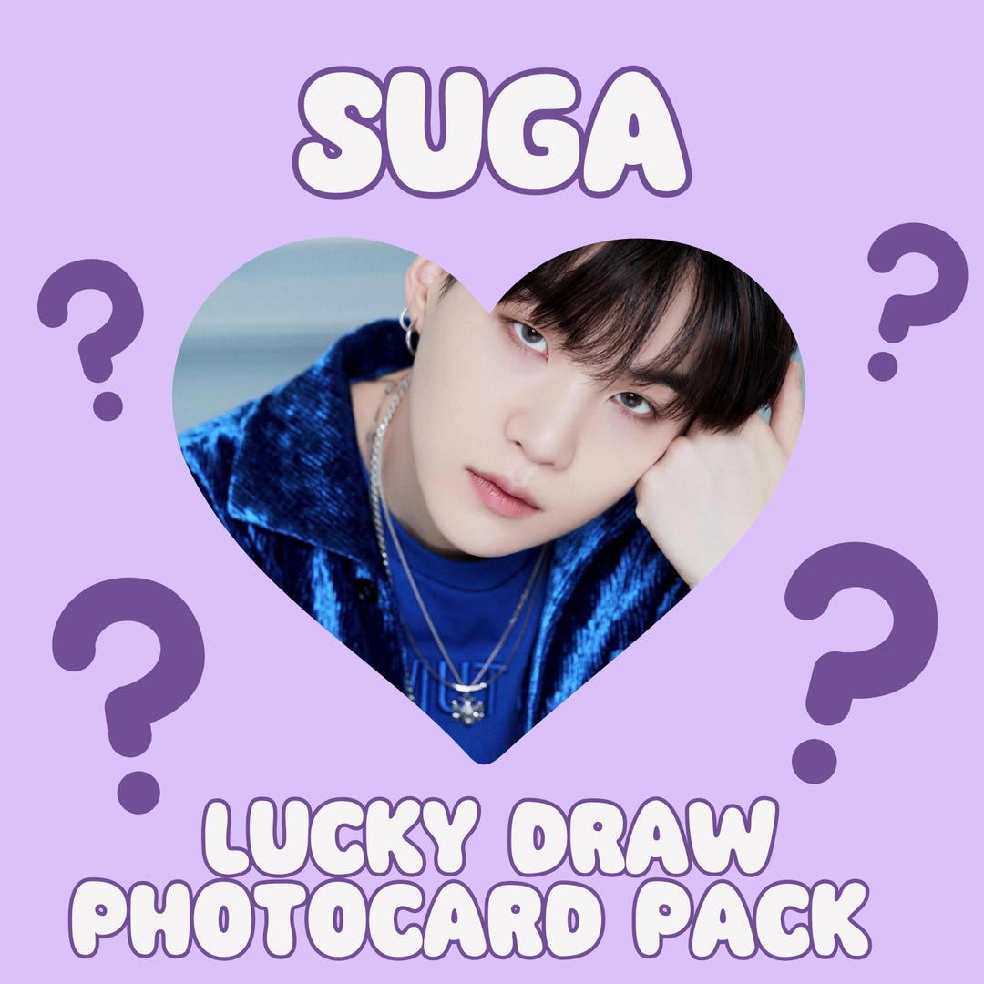 Suga Lucky Draw Photocard Pack - Etsy