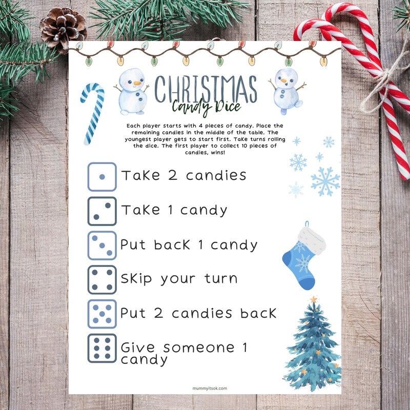 Grinch Dice Candy Game - Etsy