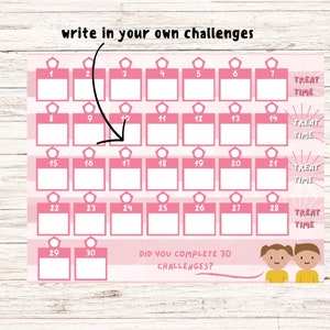 30 Day Sibling Challenge, Printable Challenge, Sibling Challenge, 30 ...
