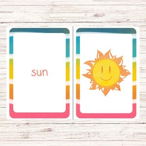 Printable Summer Spelling Flash Cards, Kids Learning Activity (PDF) - Etsy