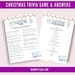Christmas Trivia Game, Festive Holiday Quiz (printable PDF) - Etsy