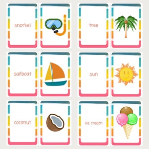Printable Summer Spelling Flash Cards, Kids Learning Activity (PDF) - Etsy