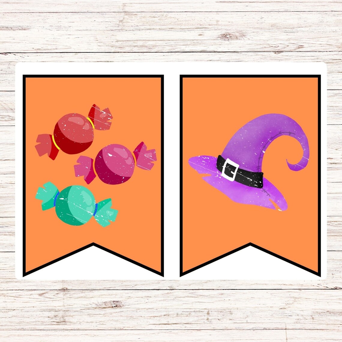 Halloween Bunting Printable, Halloween Printable DIY Bunting Banner ...