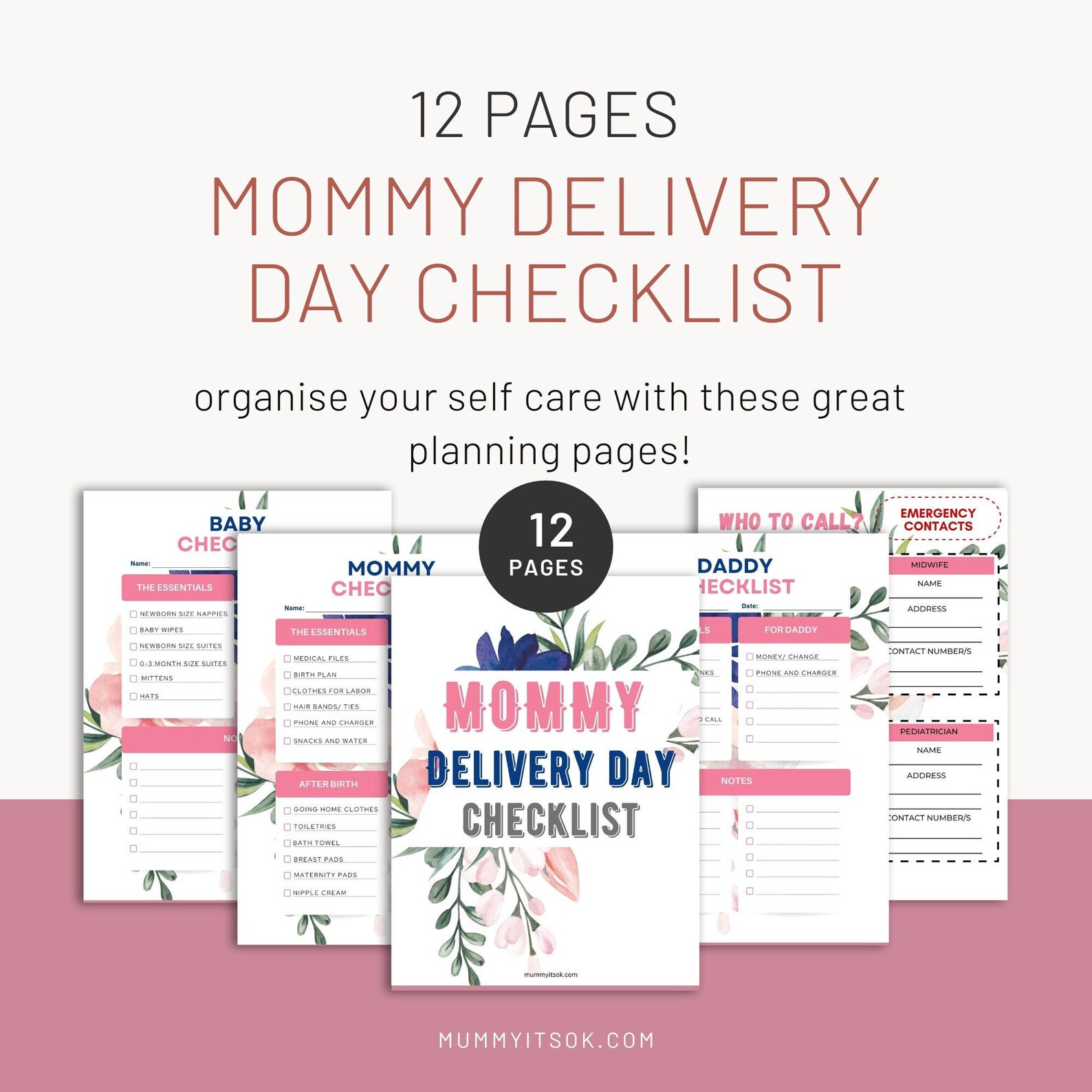 Printable Hospital Bag Checklist for Mom| Maternity Bag Checklist ...