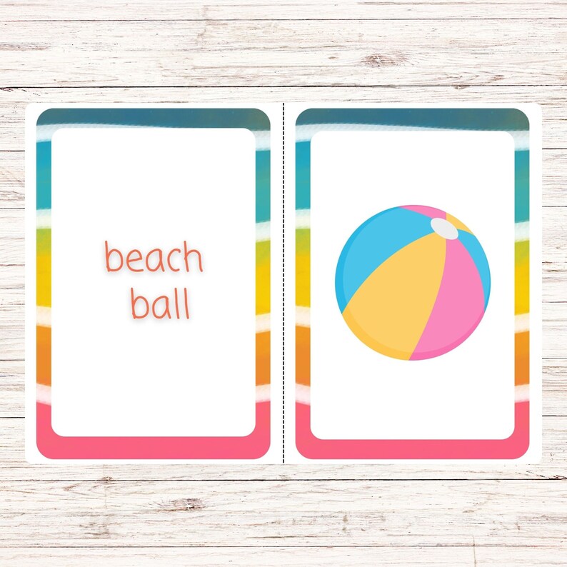 Printable Summer Spelling Flash Cards, Kids Learning Activity (PDF) - Etsy