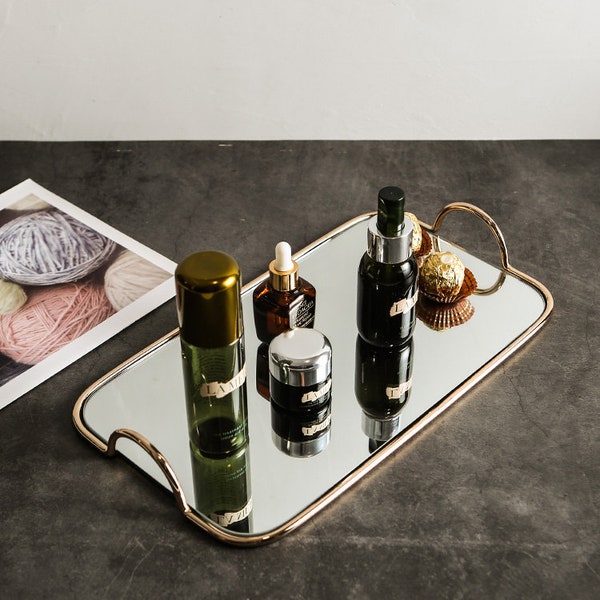 Mirrored Glass Tray - Etsy