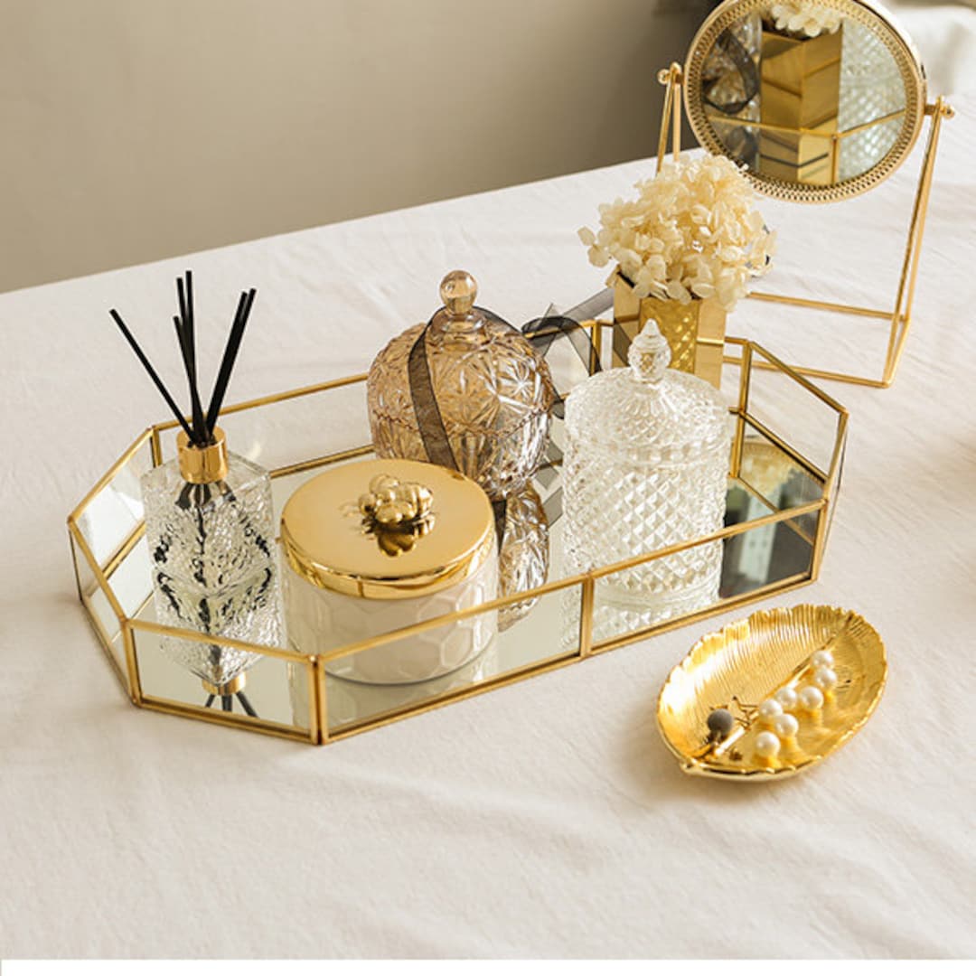 Vanity Glass Tray - Etsy