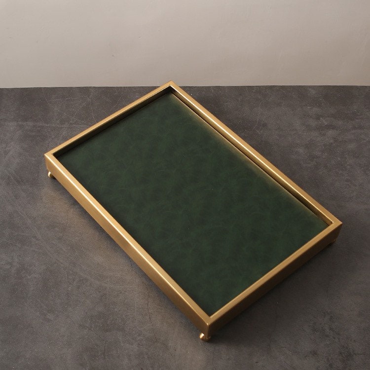 Dark Green Leather Tray and Tissue Box - Etsy