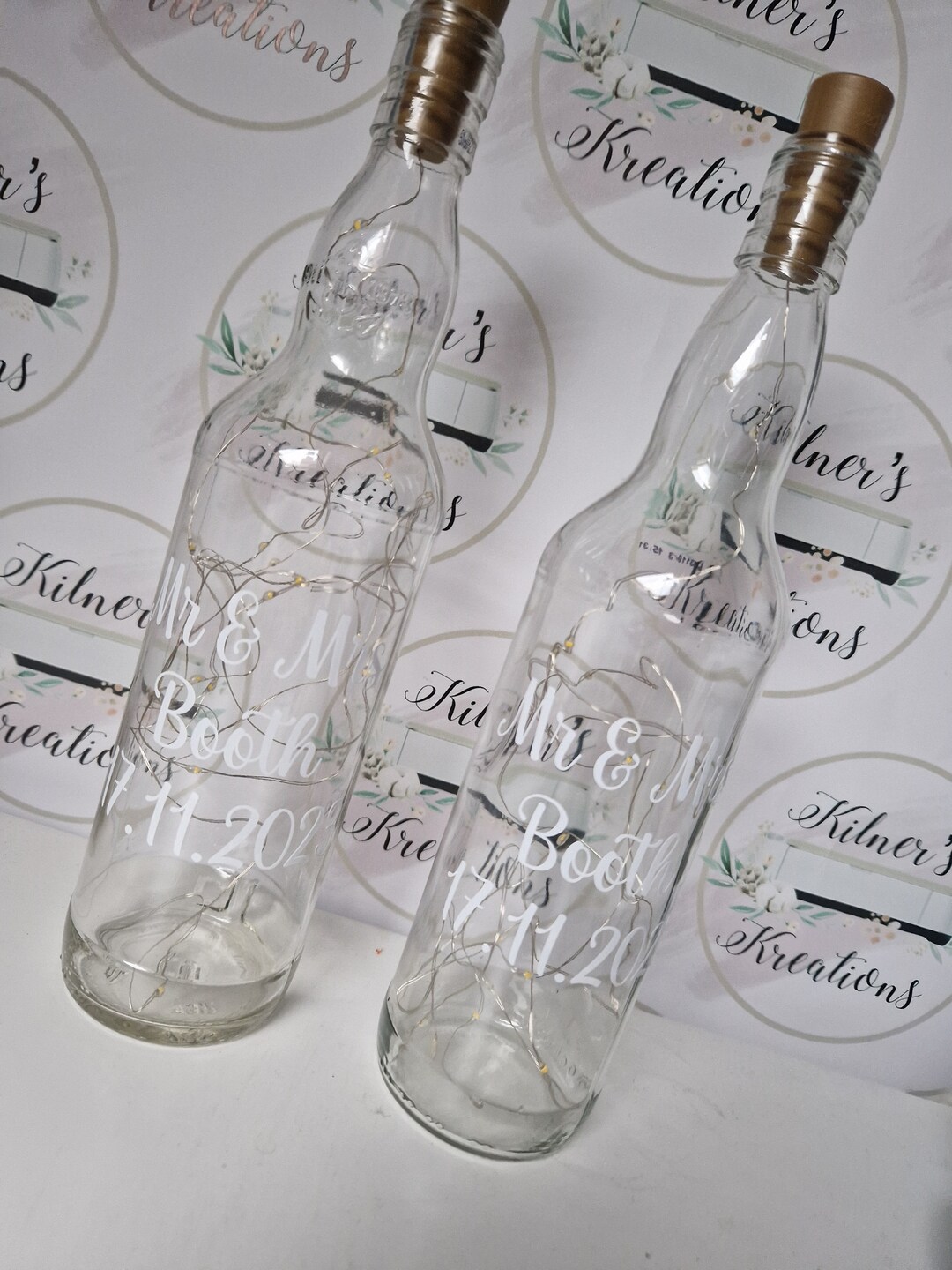 Personalized Mr & Mrs Light up Wedding Bottles - Etsy