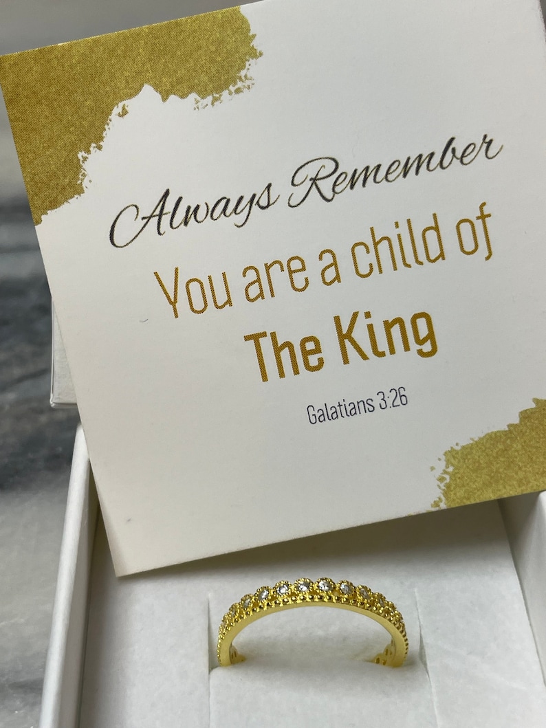 Child of the King Ring- Gold, Crown, Christian Ring, Rings for Women ...