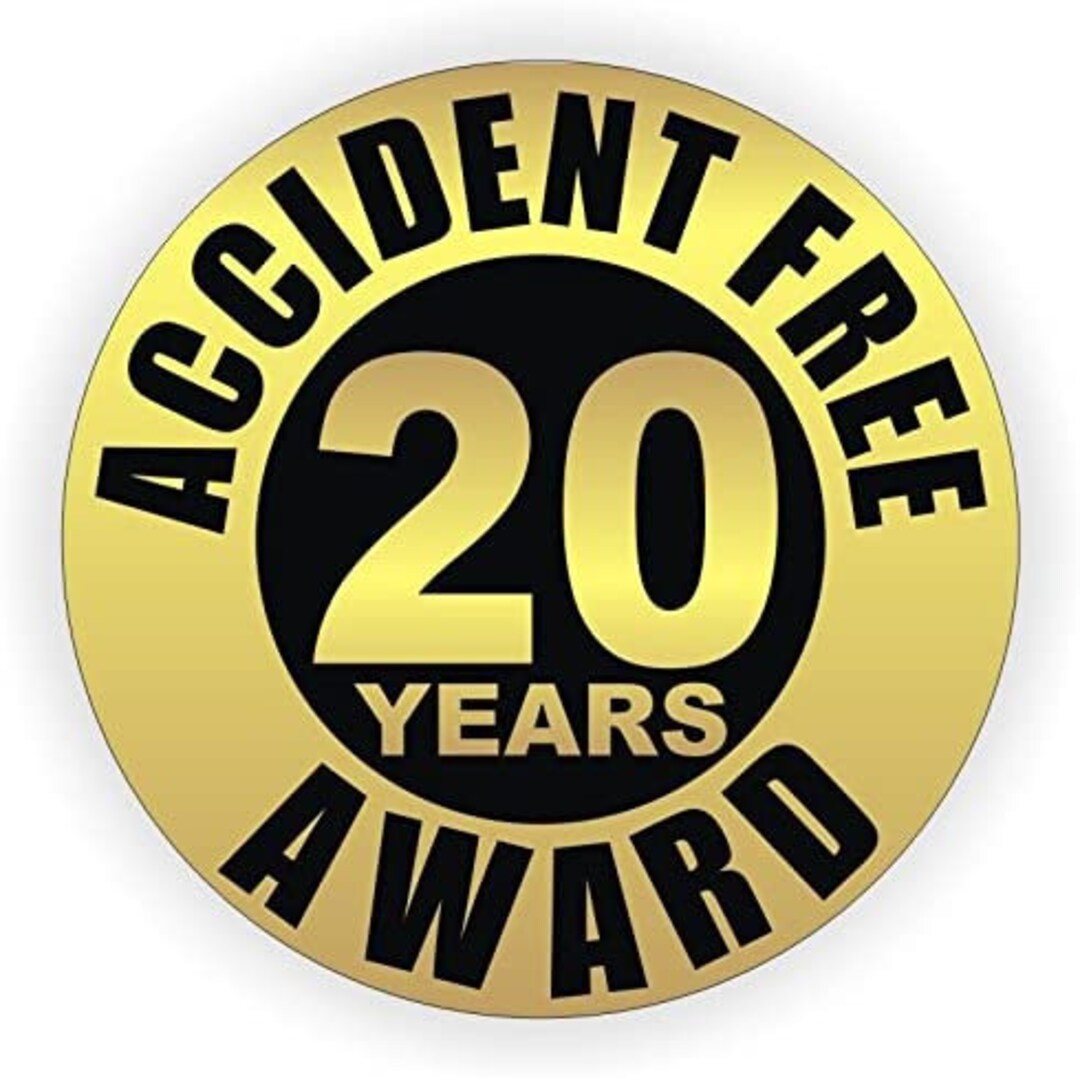 Accident Free 20 Year Award Hard Hat Sticker / Helmet Decal - Etsy