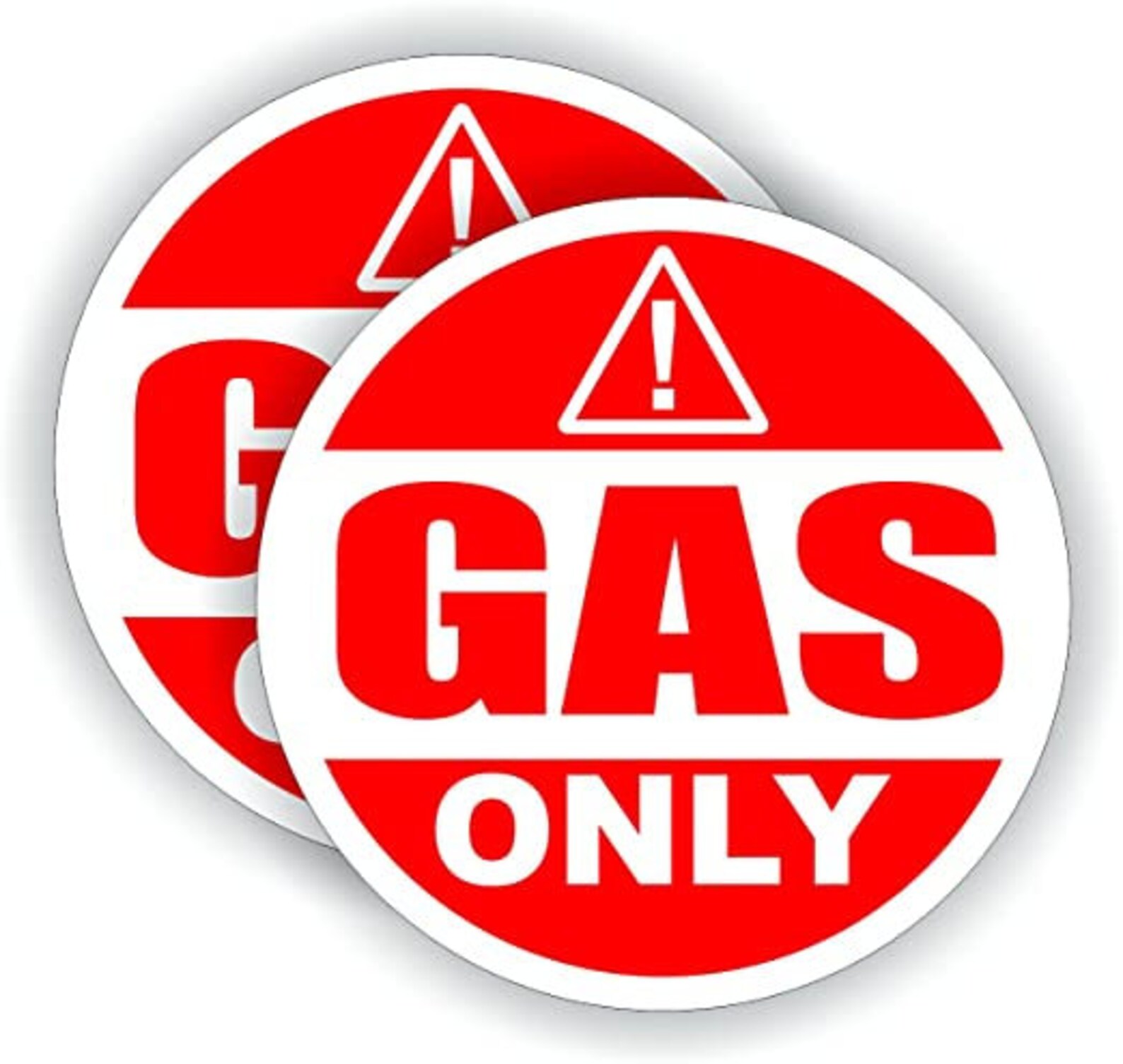 Gasoline Only 5 Round Vinyl Decal Sticker Label Fuel Gas Door Label ...