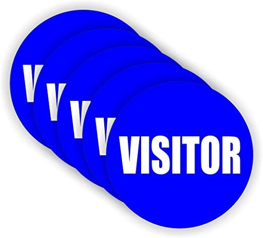 Visitor Hard Hat Stickers Helmet Decals Labels Safety Plant Visit ...