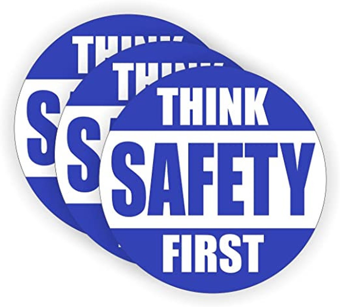 Think Safety First Hard Hat Sticker / Helmet Decal Label Lunch - Etsy