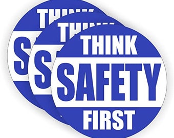 25-pack Custom Printed Safety First Hard Hat Stickers Add - Etsy