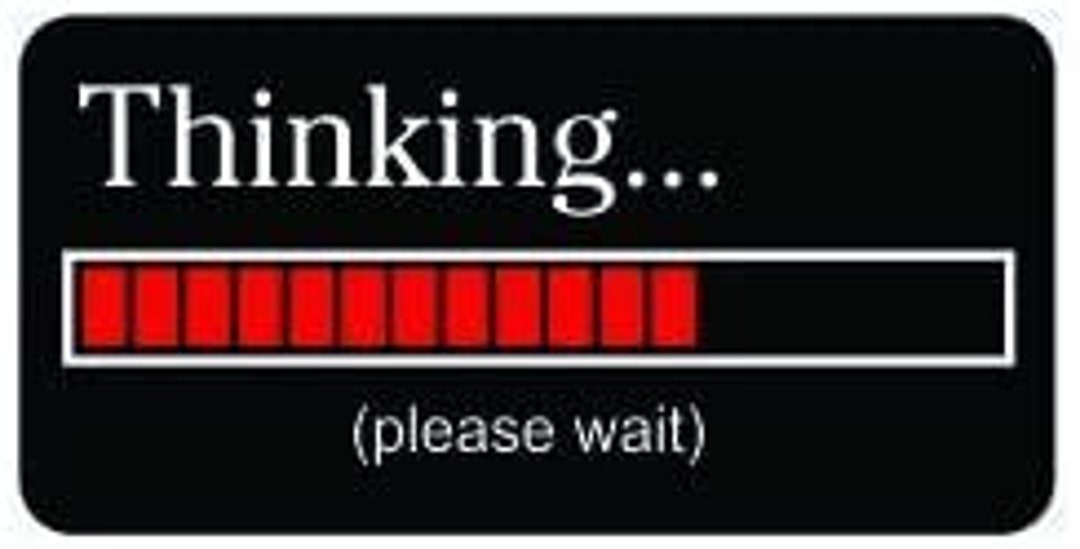 Pair of 3 Thinking Please Wait Funny Hard Hat/helmet Vinyl Decal ...