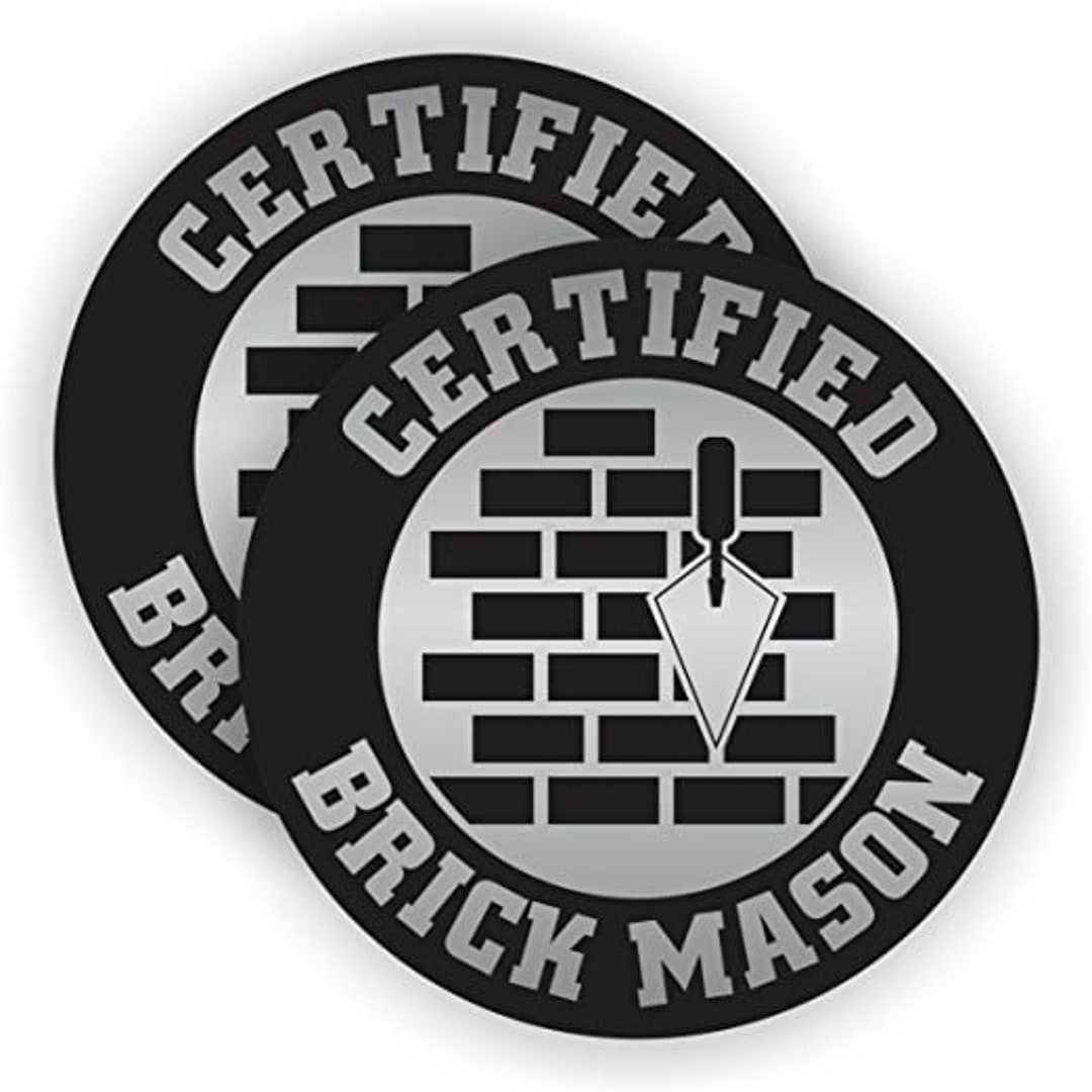 Certified Brick Mason Hard Hat Sticker / Helmet Decal / Label - Etsy