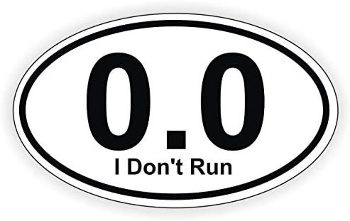 0.0 Oval Euro Vinyl Bumper Sticker / Decal / Label Weatherproof Funny ...