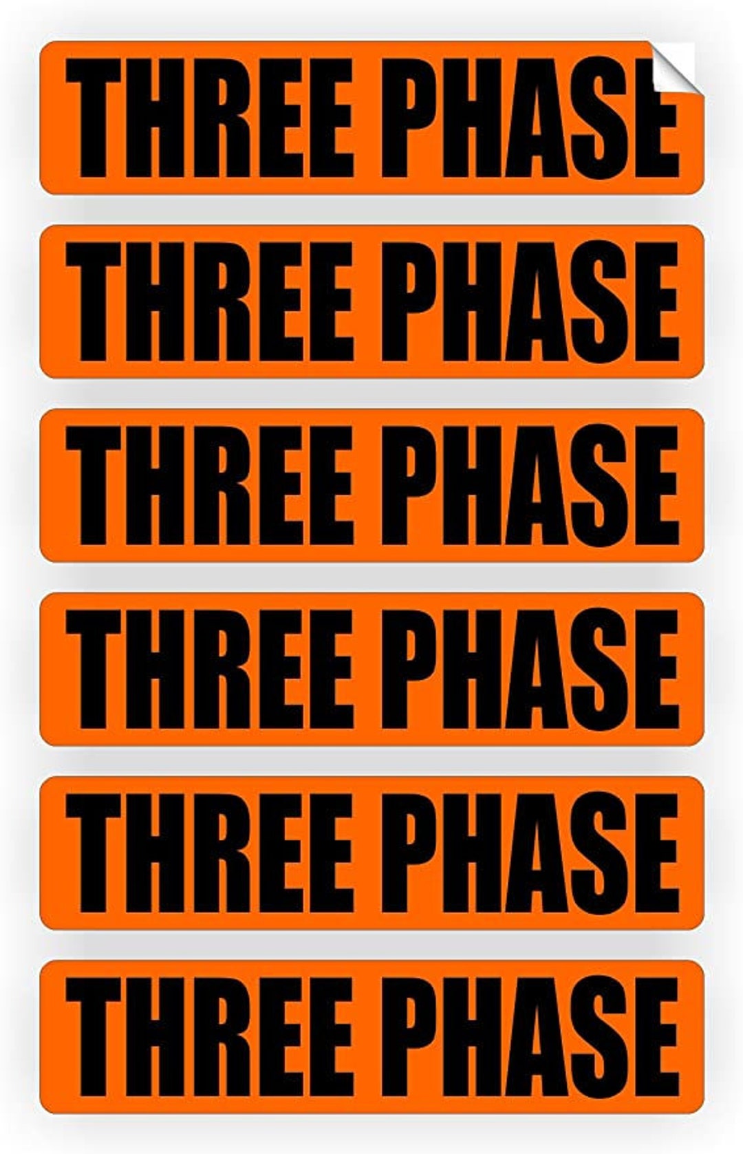 Three Phase Voltage & Conduit Markers Stickers Decals Labels Electrical ...