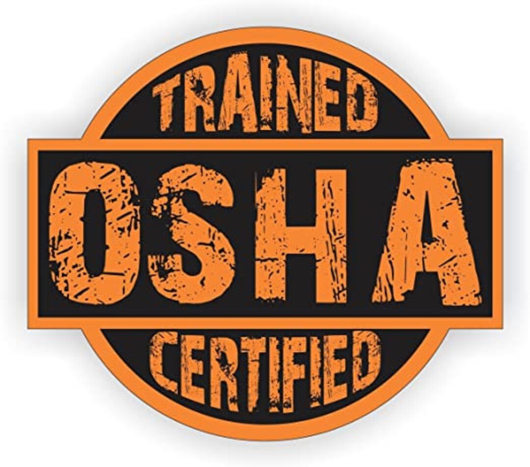 OSHA Trained Certified Hard Hat Sticker Helmet Decal Label Lunch Tool ...