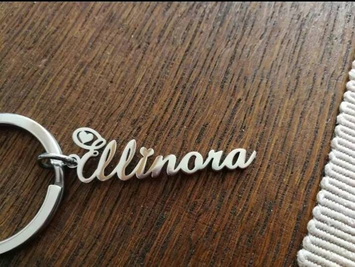20 Font Styles Customized Keyring Stainless Steel Name - Etsy