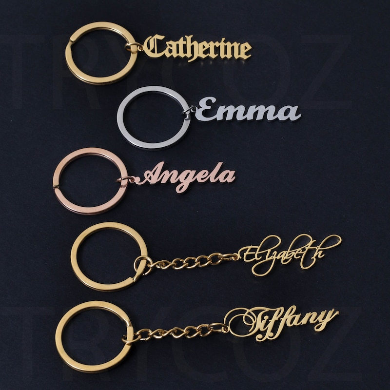 Name Keychain - Etsy