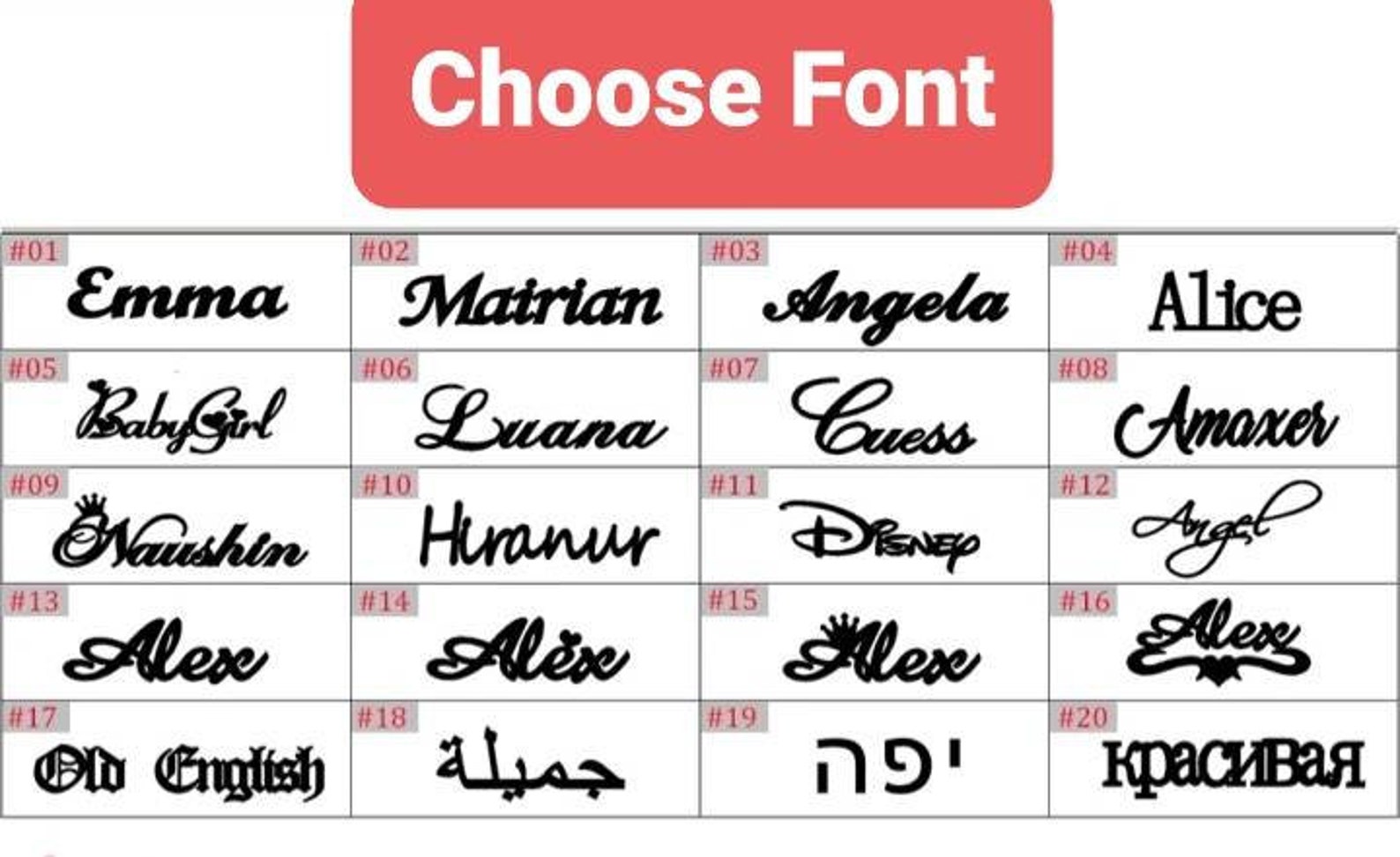 20 Font Styles Customized Keyring Stainless Steel Name - Etsy