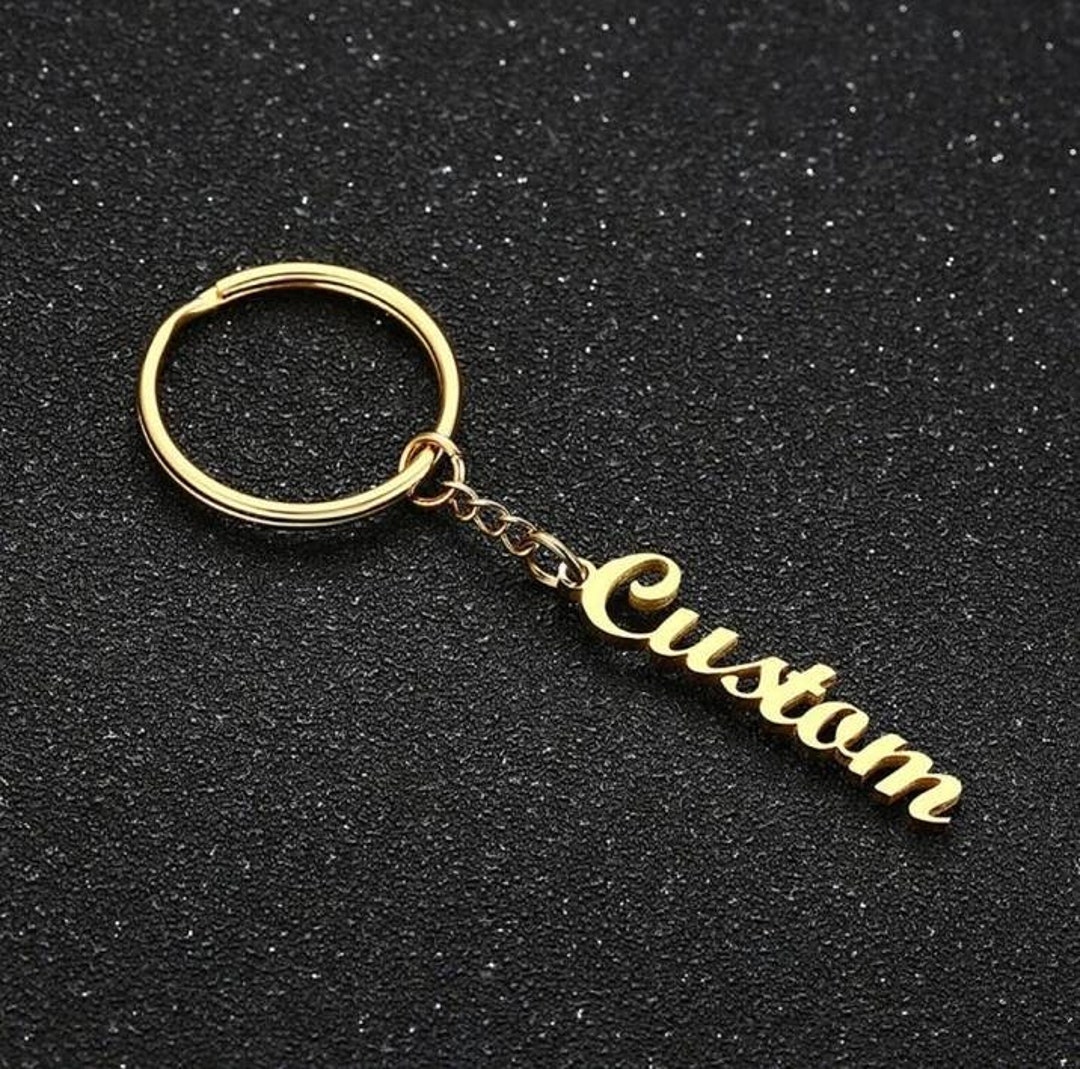 20 Font Styles Customized Keyring Stainless Steel Name Personalized ...
