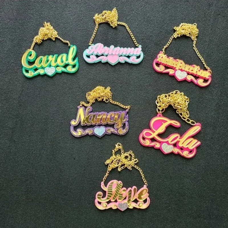 Kids Name Necklace - Etsy