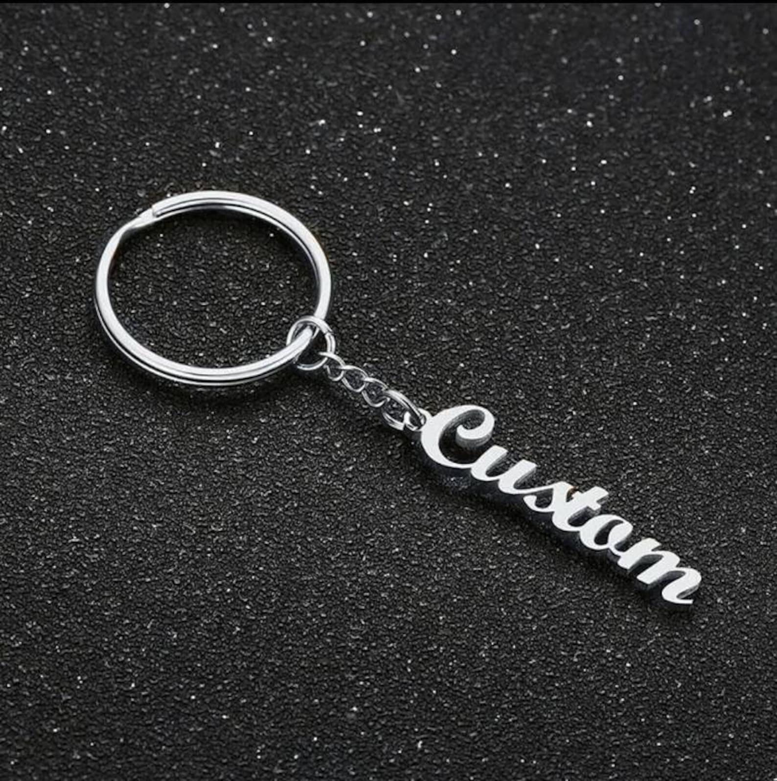 20 Font Styles Customized Keyring Stainless Steel Name - Etsy
