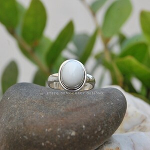 Very Peaceful White Quartz Ring, 925 Sterling Silver Ring, Quartz Ring ...
