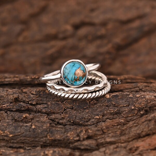 Turquoise Stack Ring - Etsy