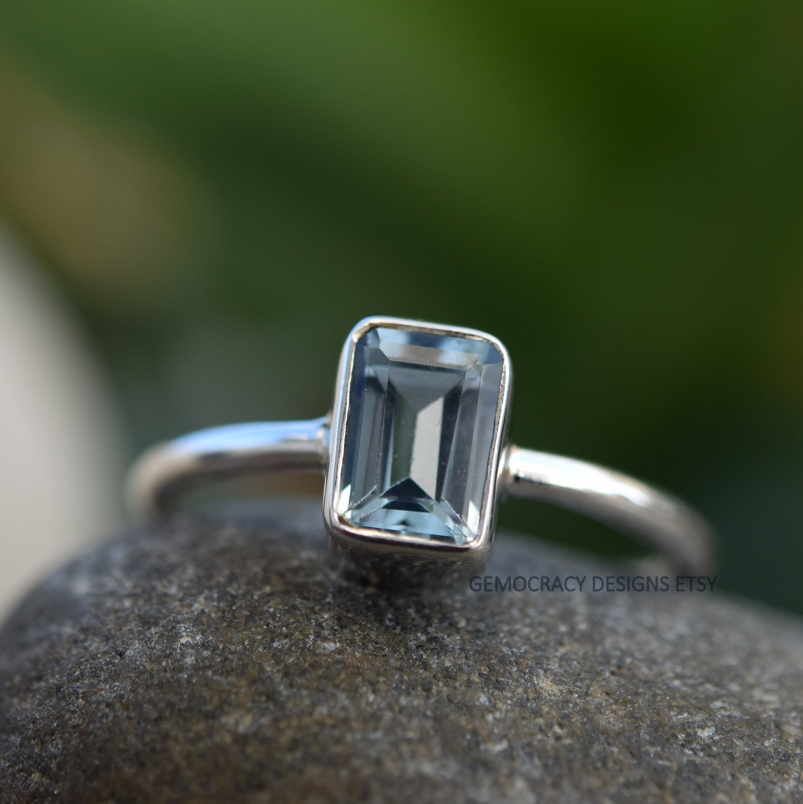 Blue Topaz Ring 925 Sterling Silver Ring Blue Topaz | Etsy