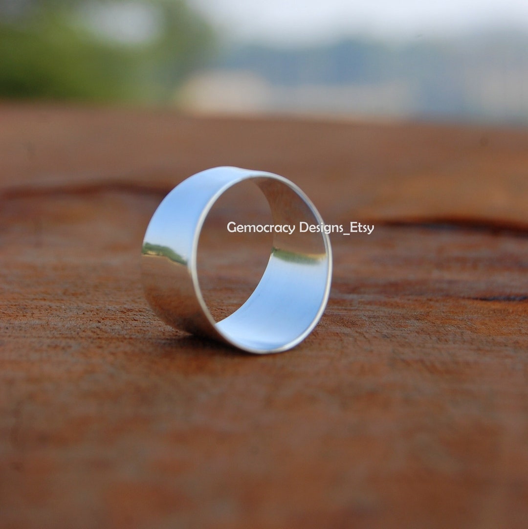 Wide Band Ring, 925 Sterling Silver Ring, Chunky Boho Ring, Cuff Ring ...