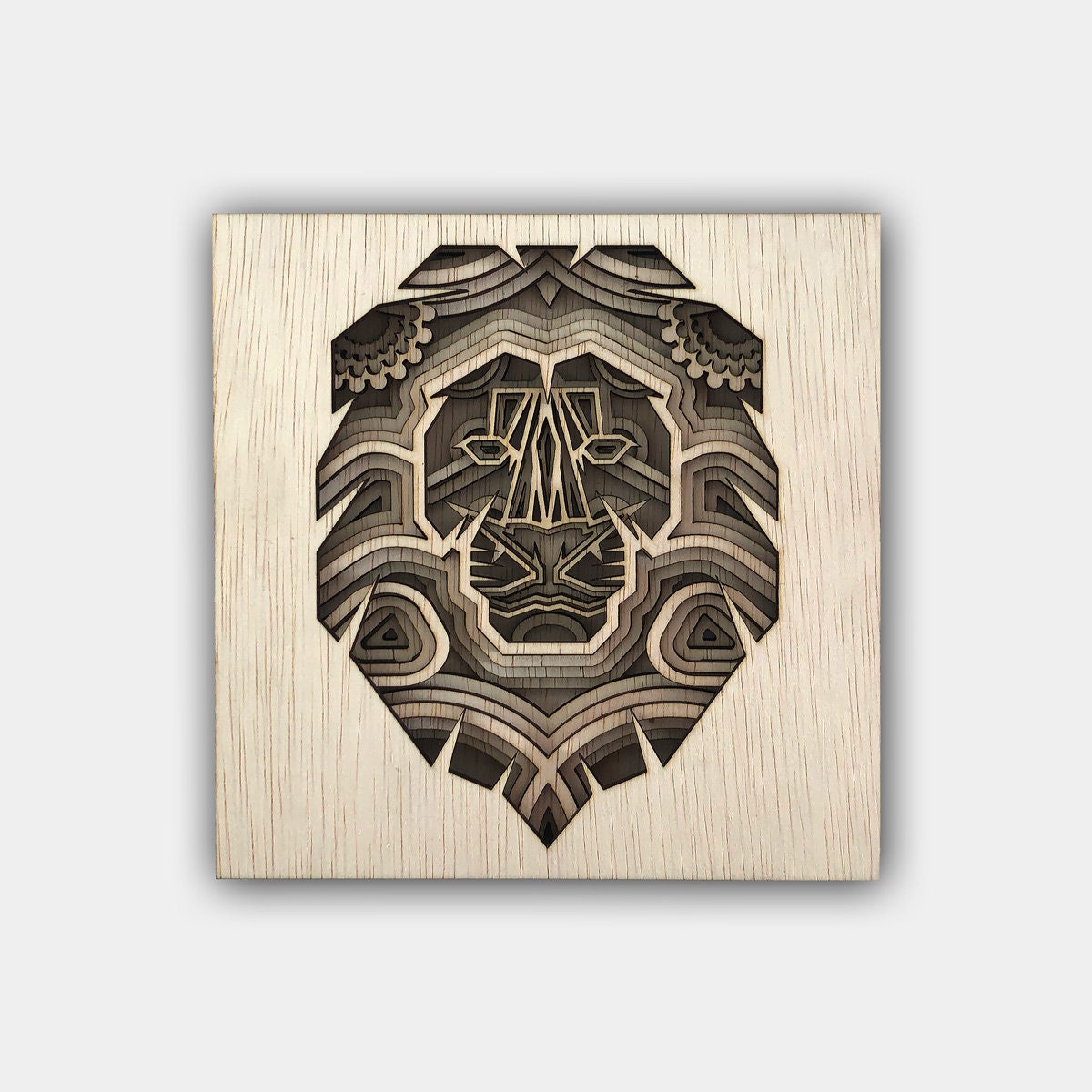 3D Multi Layered Lion for Laser Cutting and Engraving Including SVG ...