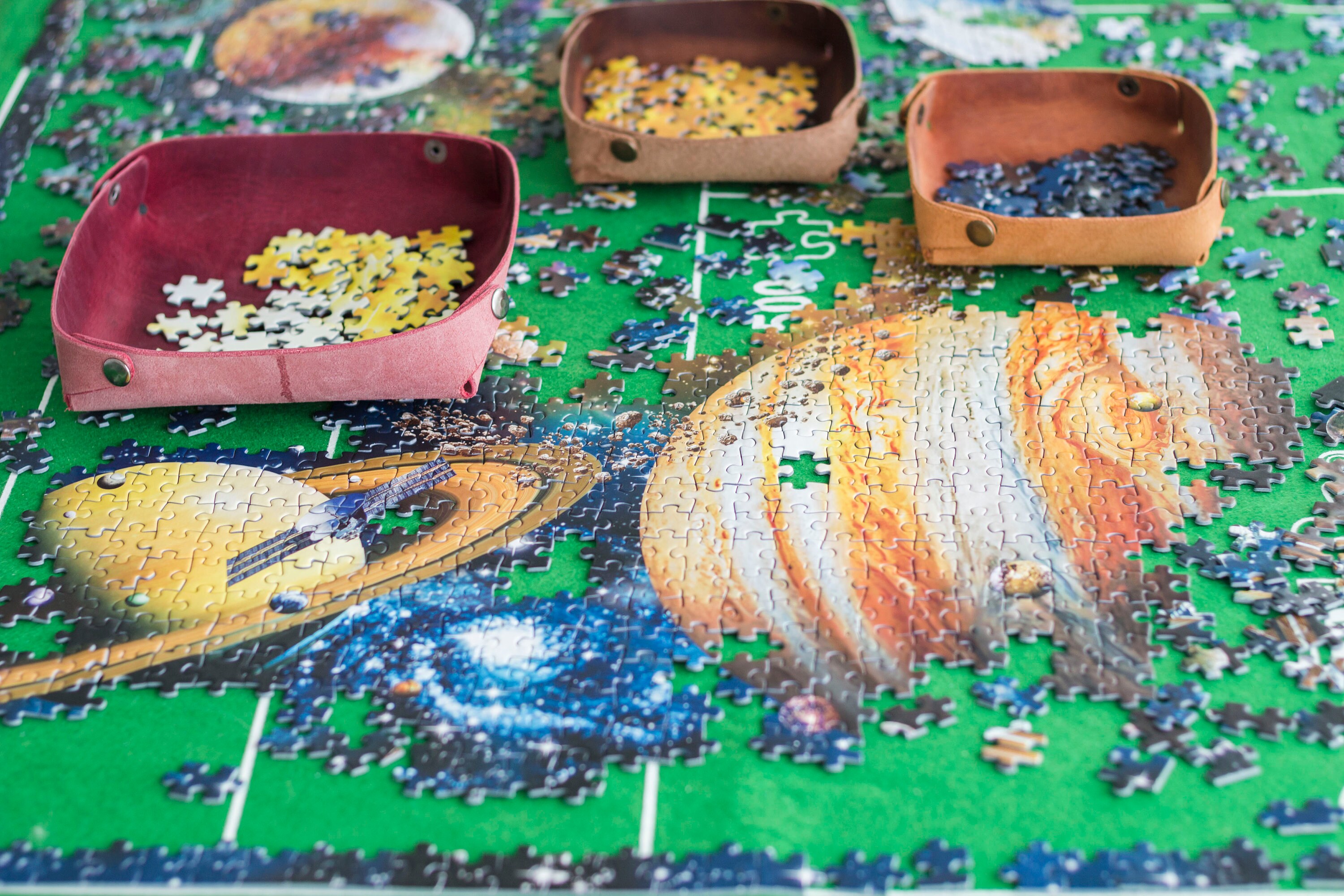 Personalized Jigsaw Puzzle Sorting Leather Trays Pieces | Etsy