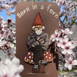 Bern in a Fern - Grumpy Bernie Garden Gnome Plant Stake - Handmade in ...