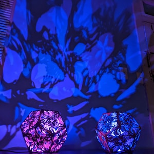 Enchanted Forest Shadow Lamp: Color Changing LED, Baltic Birch - Etsy