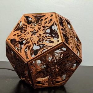 Enchanted Forest Shadow Lamp: Color Changing LED, Baltic Birch - Etsy