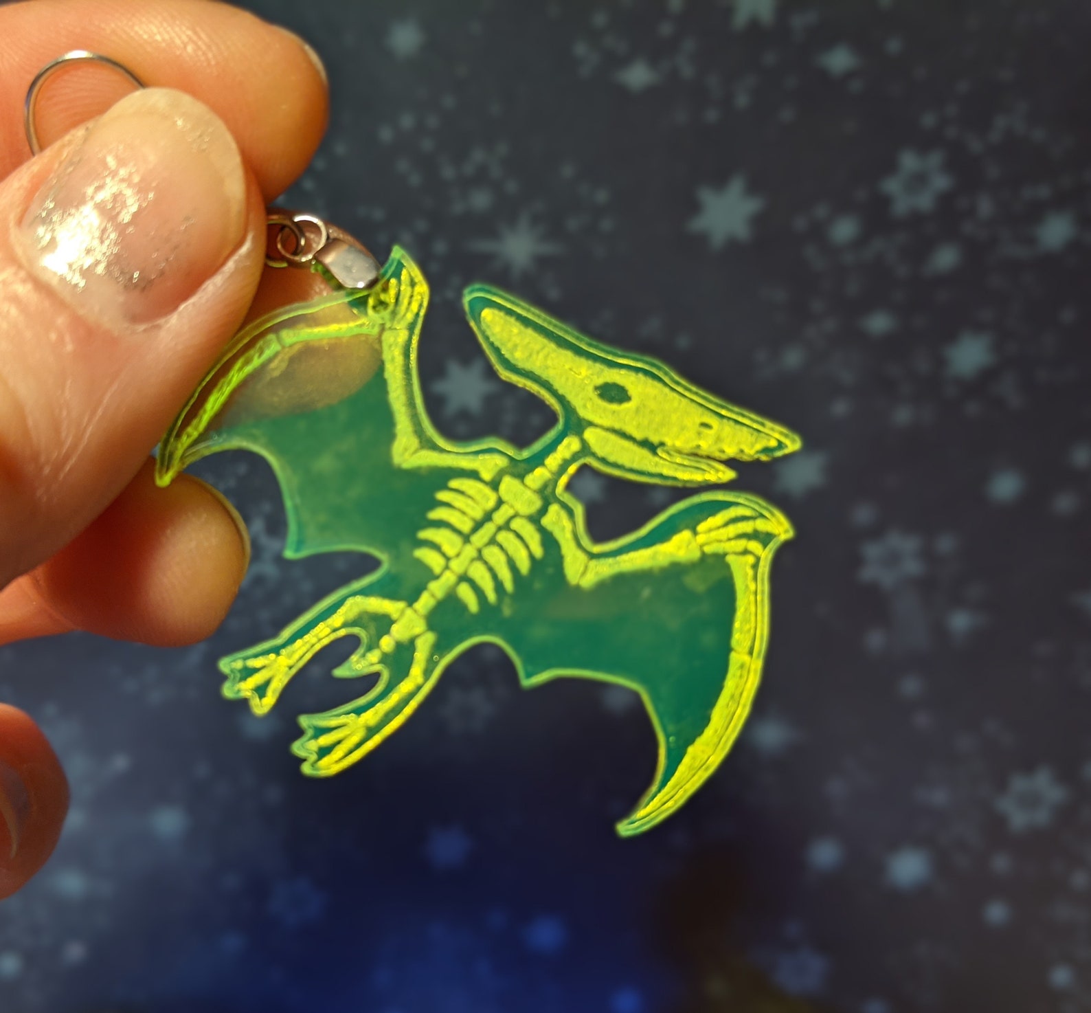 Neon Pterodactyl Earrings- Dinosaur Earrings - Etsy