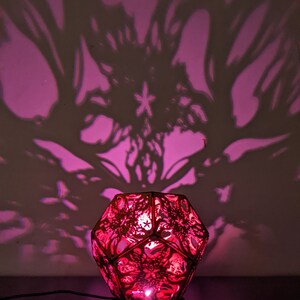 Enchanted Forest Shadow Lamp: Color Changing LED, Baltic Birch - Etsy