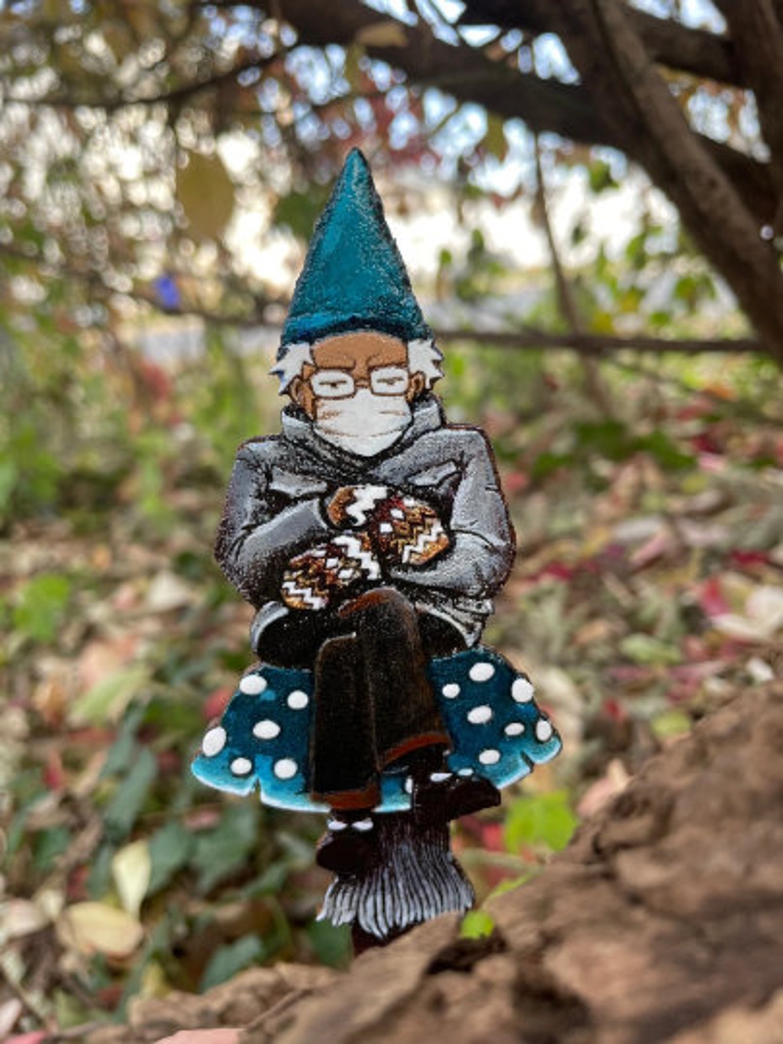 Bern in a Fern Grumpy Bernie Garden Gnome Plant/garden Stake - Etsy