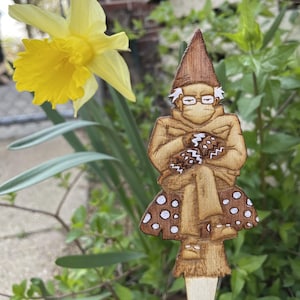 Bern in a Fern - Grumpy Bernie Garden Gnome Plant Stake - Handmade in ...