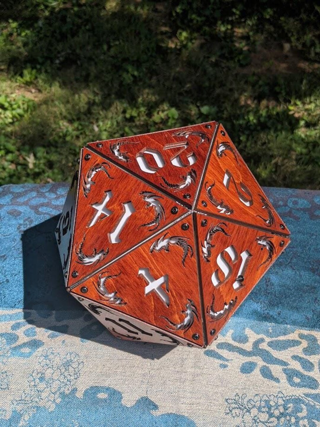 D20 Dragon Dice Lamp - Assembled and Finished Dnd Lamp, RPG Decor for ...