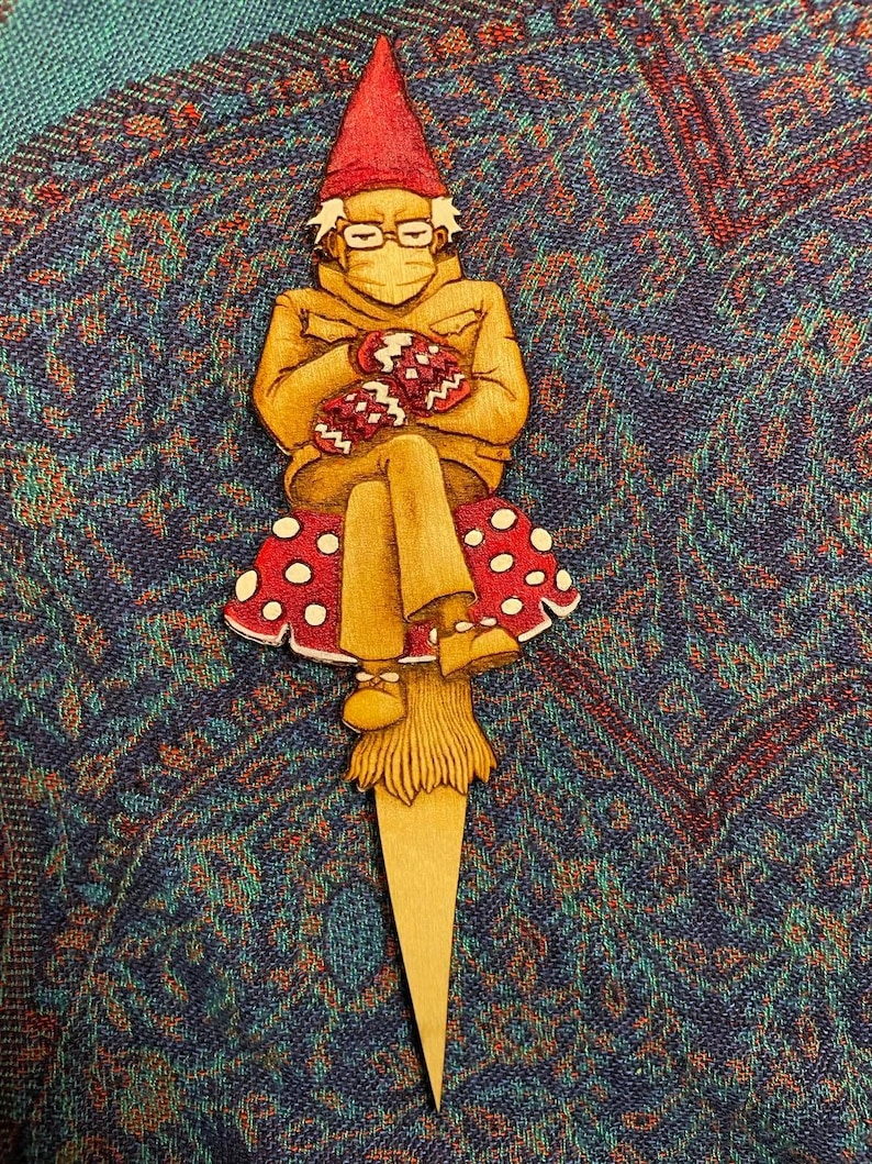Bern in a Fern Grumpy Bernie Garden Gnome Plant/garden Stake - Etsy