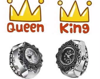 Silver Ring Watch | Etsy