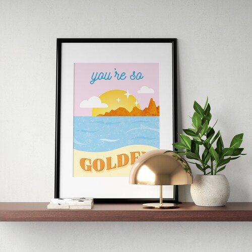 You're so Golden Harry Styles Poster Fine Line Wall Art - Etsy