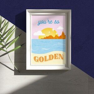 You're so Golden Harry Styles Poster Fine Line Wall Art - Etsy