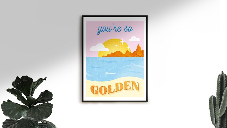 You're so Golden Harry Styles Poster Fine Line Wall Art | Etsy