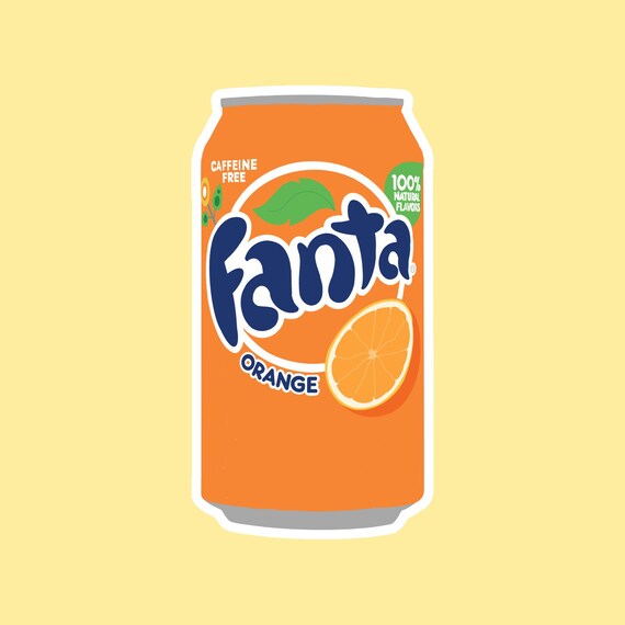 Fanta Orange Sticker Cute Handmade Sticker Laptop Sticker | Etsy